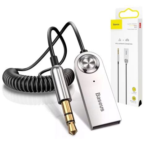 BASEUS TRANSMITER FM BLUETOOTH DO SAMOCHODU KABEL USB AUX MINI JACK