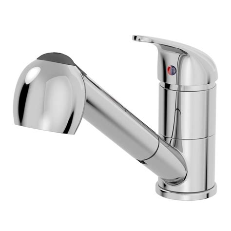 Modern Mono Kitchen Mixer Tap Pull Out Handheld Spray Round Single