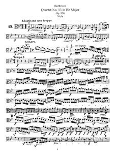 String Quartet No In B Flat Major Op By L V Beethoven On Musicaneo