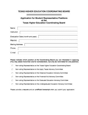 Fillable Online Sa Utep Application For Student Representative