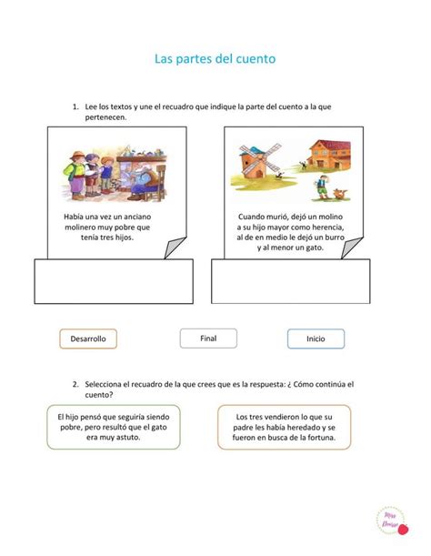 Las Partes Del Cuento Worksheet Partes Del Cuento Dulce Madre