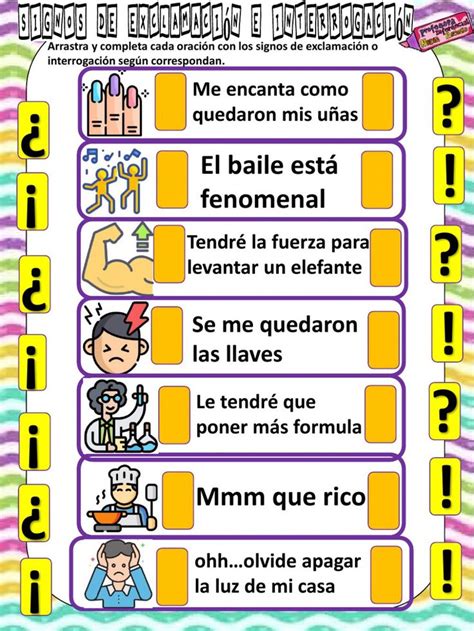 Signos De Exclamaci N E Interrogaci N Activity Signo De Exclamaci N