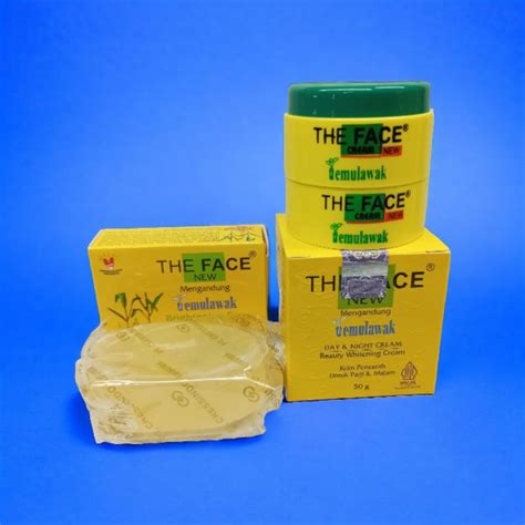 Jual Paket 3in1 Temulawak The Face Cream Day Night Dan Sabun Batang