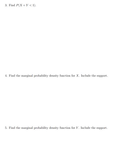 solved joint pdf problem suppose that the random variables x