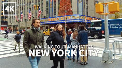 4K NEW YORK CITY Walking Tour Manhattan 6th Avenue Avenue Of The
