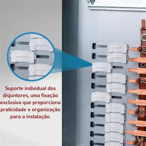 Quadro Trifásico P 44 Disjuntor Din Barramento 100a Sobrepor à venda em
