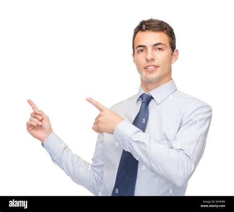 Man Pointing Finger To Something On Virtual Screen Stock Photo Alamy