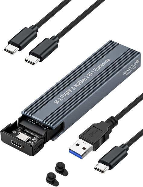V VCOM Adaptateur de boîtier SSD M 2 NVME SATA sans outil USB 3 2 Gen 2