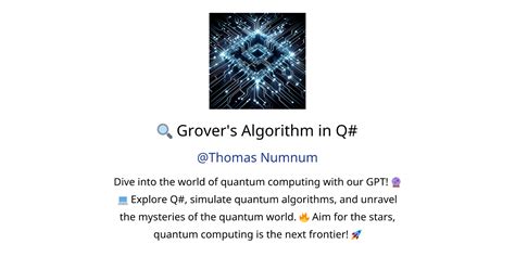 🔍 grover s algorithm in q gpts author description features and functions examples and