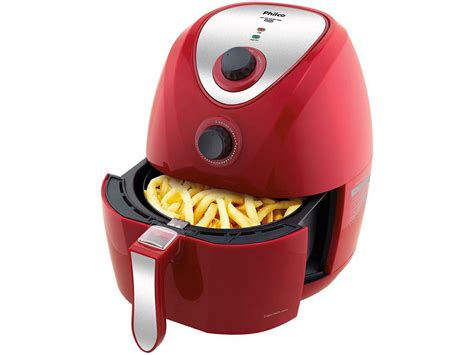 Fritadeira Elétrica Sem Óleo Air Fryer Philco Air Fry Saúde Vermelha