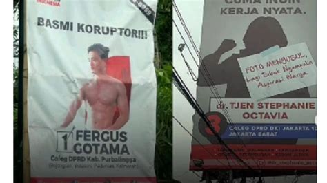 Foto Viral Penampakan Baliho Unik Para Caleg Yang Bikin Geleng Kepala