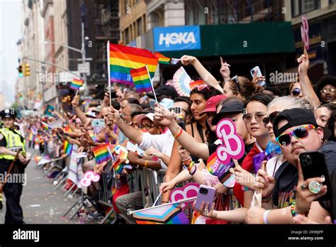 New York New York Usa 25th June 2023 The 2023 Ny Pride Parade Held Along Fifth Avenue In