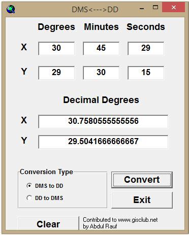 أداة Degree Converter لتحويل الاحداثيات من الدرجات والدقائق DMS الى