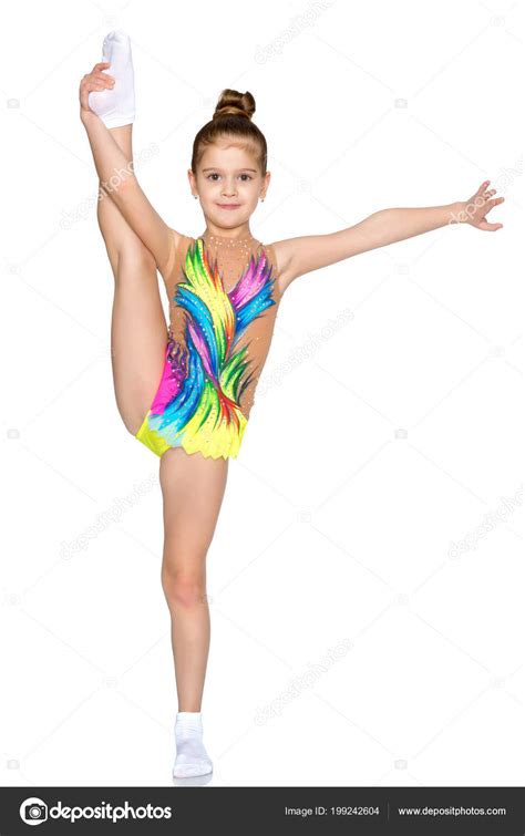 Fille Gymnaste Effectuer L Exercice De Ficelle Image Libre De Droit