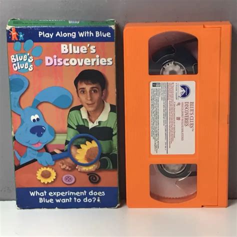 NICK JR BLUES Clues Play Blues Discoveries VHS Video Tape Only