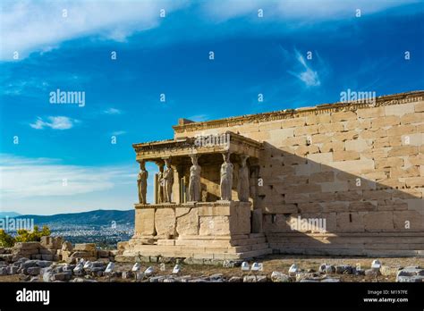 The Porch Of The Caryatids At The Erechtheion Temple On The Acropolis