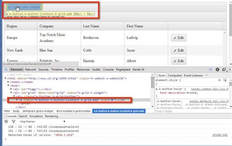 Functional GUI Testing And Kendo UI