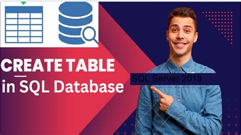 how to create table in sql server database 2019 youtube