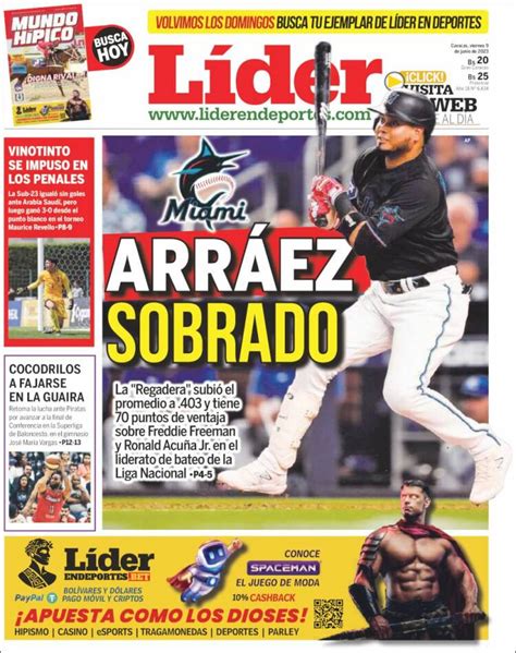 Periódico Lider en deportes Venezuela Periódicos de Venezuela