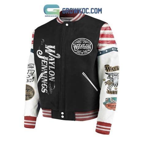 Waylon Jennings I M A Ramblin Man Baseball Jacket Growkoc