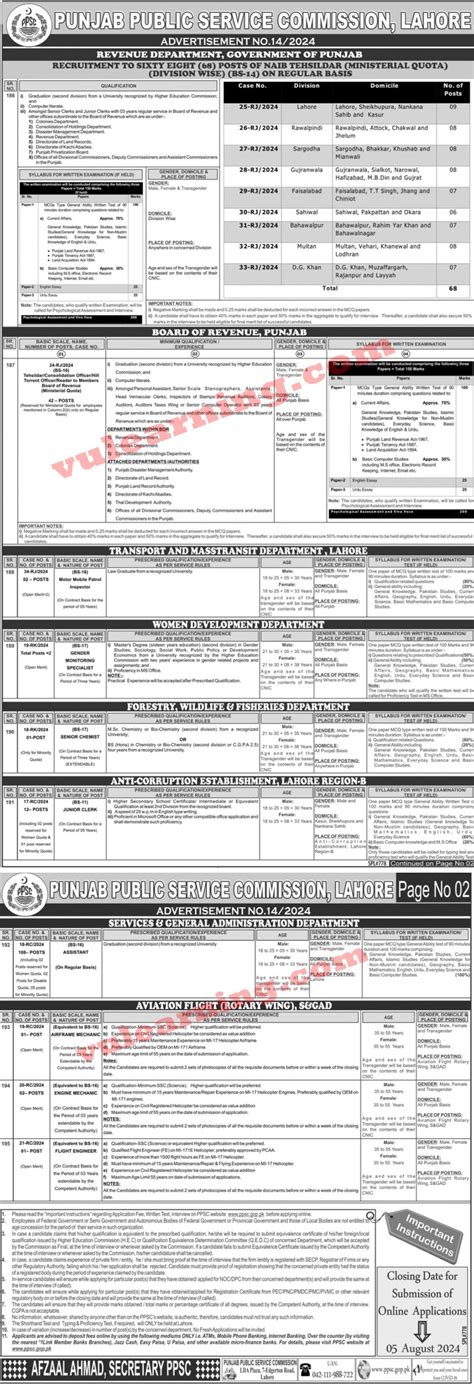 Ppsc Jobs Advertisement No Online Apply Punjab Public