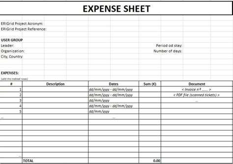 Free Business Expense Spreadsheet Bank2home