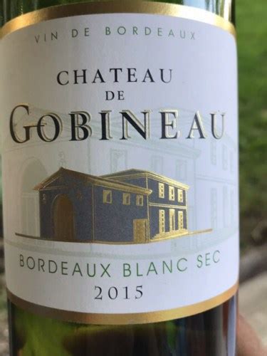 Château de Gobineau Bordeaux Blanc Sec Vivino Australia