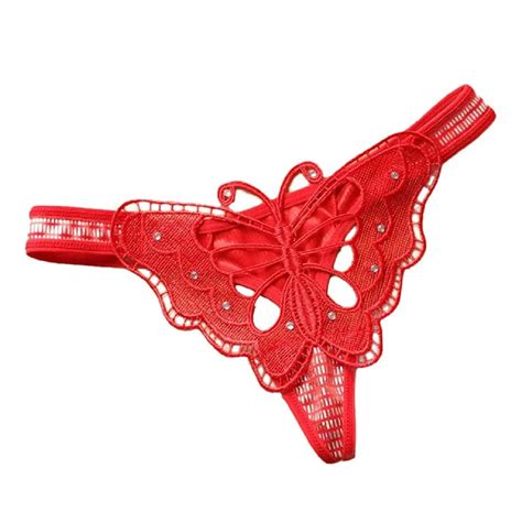 Women Sexy Panties Underwear G String Fashion Butterfly Underpants Red In Action And Toy Figures