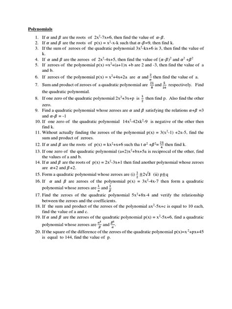 polynomials pdf polynomial zero of a function