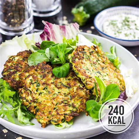 Gesunde Und Einfache Zucchini Puffer Mit Haferflocken
