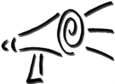 Yell Clipart Black And White