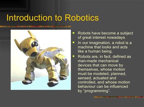 introduction to robotics