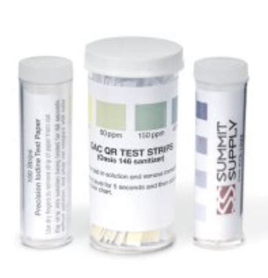 MULTI QUATERNARY SANITIZER TEST STRIPS Summit Supply