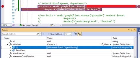 Asp Net Core GraphServiceClient Returning User Object With Missing