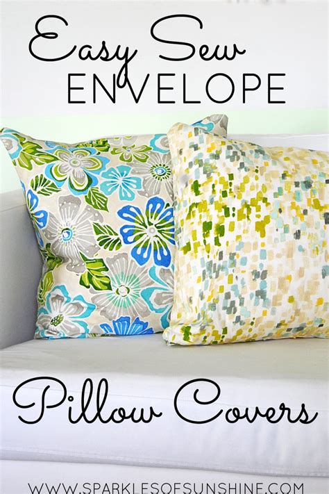 Easy Sew Envelope Pillow Covers Sparkles Of Sunshine