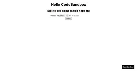 React S3 File Upload Codesandbox