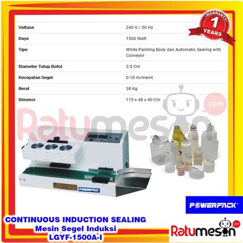 Jual Continuous Induction Sealer Mesin Segel Induksi Otomatis LGYF