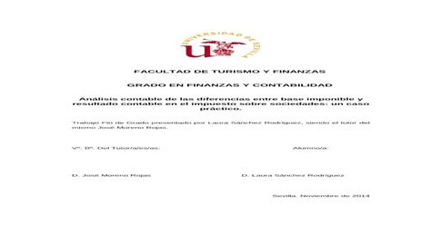 Análisis contable de las diferencias entre base imponible y resultado