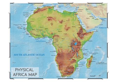 Cartina Africa Fisica
