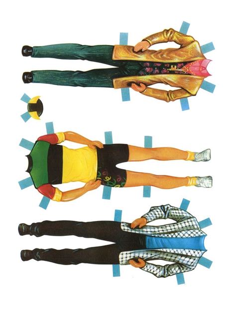 Barbie Paper Dolls With Various Outfits And Hairstyles