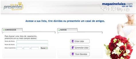 Lista De Casamento Magazine Luiza Como Funciona