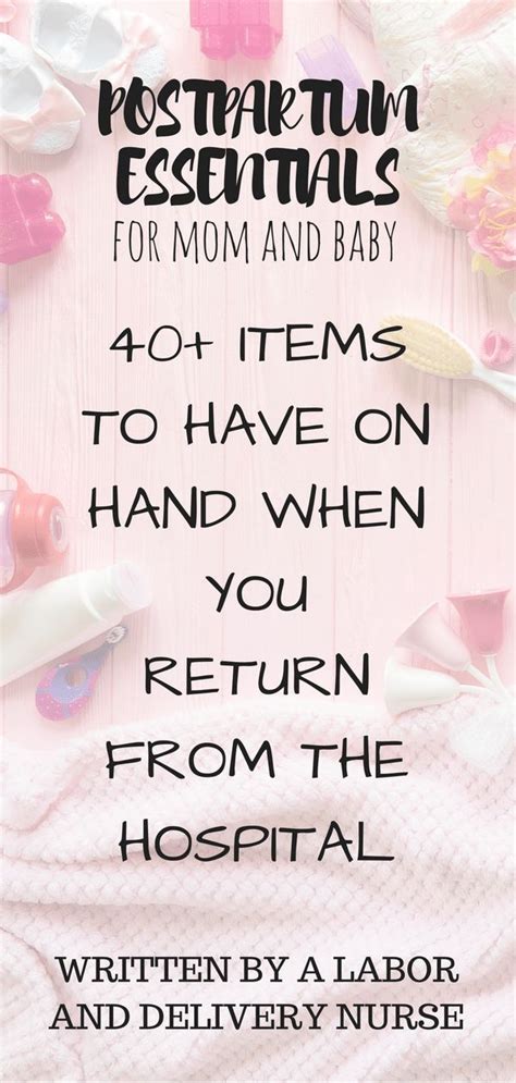 Postpartum Essentials For Mom And Baby 40 Items In 2020 Mom And