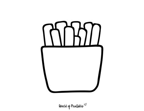 French Fries Coloring Page