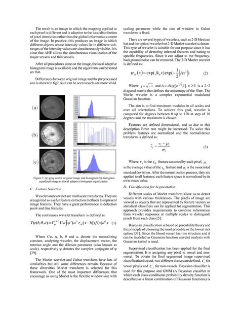 a novel retinal vessel segmentation based on histogram transformation using 2 d morlet wavelet