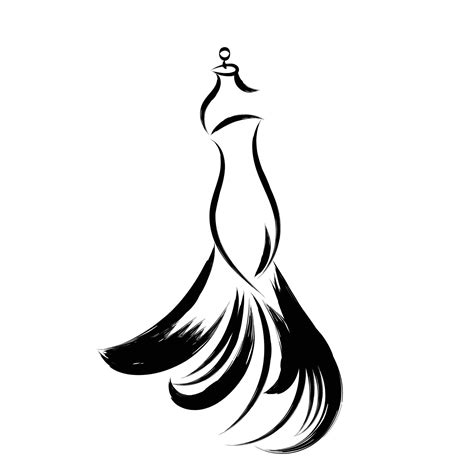 Dummy Dress Silhouette Hand Drawing Illustration Vector 9746091 Vector