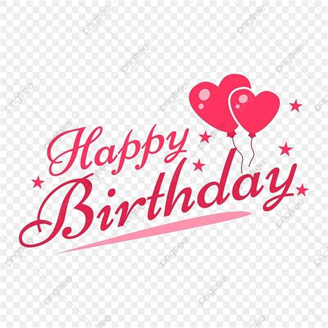 Pink Text Birthday PNG Vector PSD And Clipart With Transparent