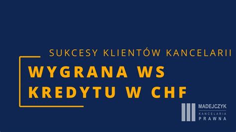Kolejna wygrana z bankiem ws kredytu w CHF Frankowiczu dołącz do