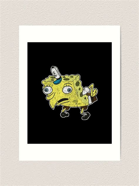 Mocking Spongebob Meme Art Print For Sale By Huckblade Redbubble