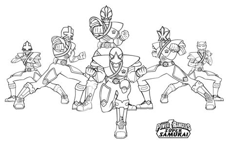 Coloriage Power Rangers Super Samurai télécharger et imprimer gratuit