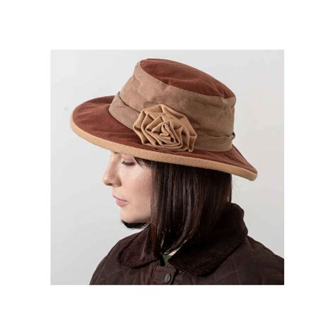 Chapeau Grace Coton Huilé Imperméable Hatman réf 19860 chapellerie